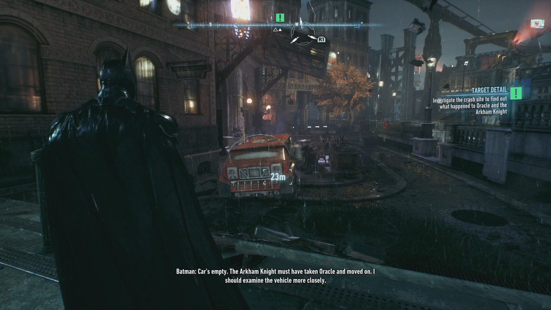 Batman Arkham Knight - Kidnap Crash Site Investigation (Rescue Oracle)