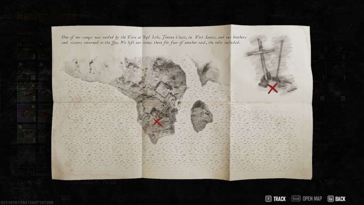 Relics of the Past Treasure Map