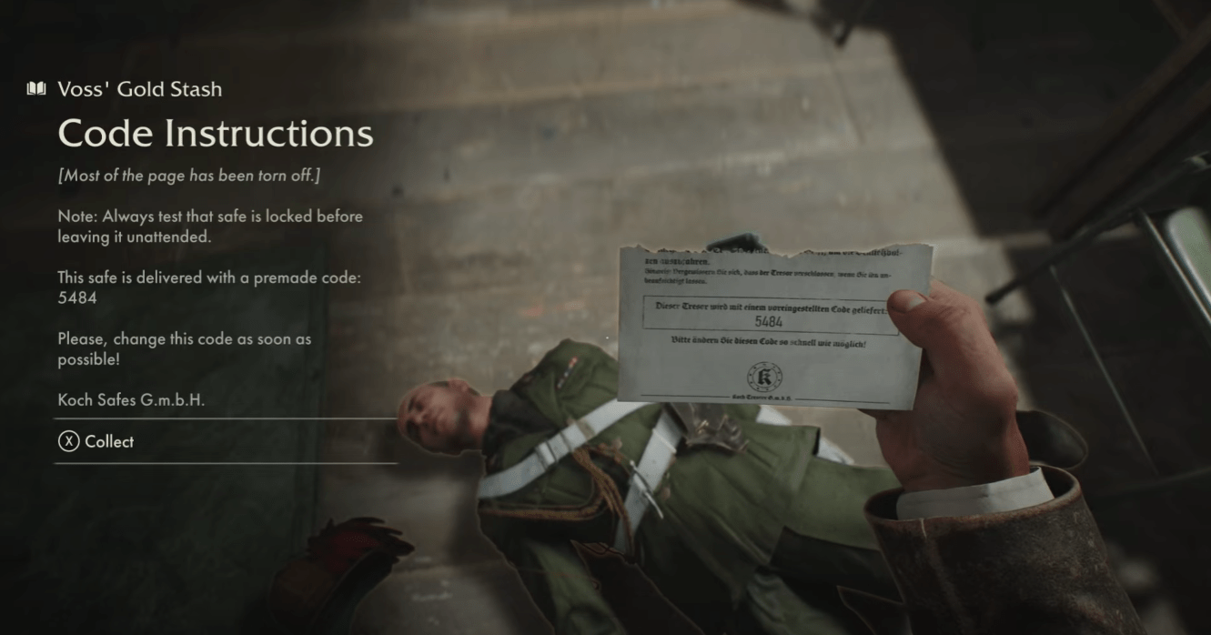 Indiana Jones and the Great Circle - Voss' Gold Stash Safe Puzzle