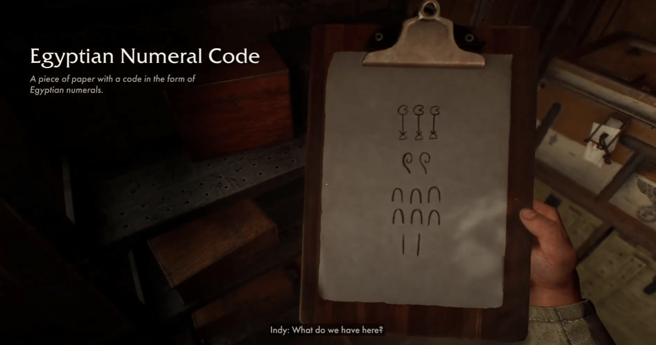 Indiana Jones and the Great Circle - Egyptian Numeral Chest Puzzle
