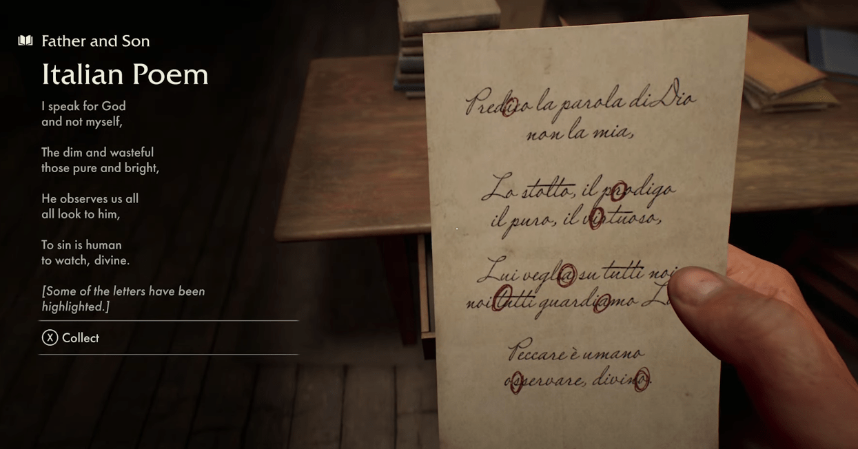 Indiana Jones and the Great Circle - Father and Son Code Puzzle